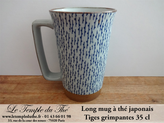 Long mug à thé du Japon en céramique 35 cl tiges grimpantes | Le Temple ...